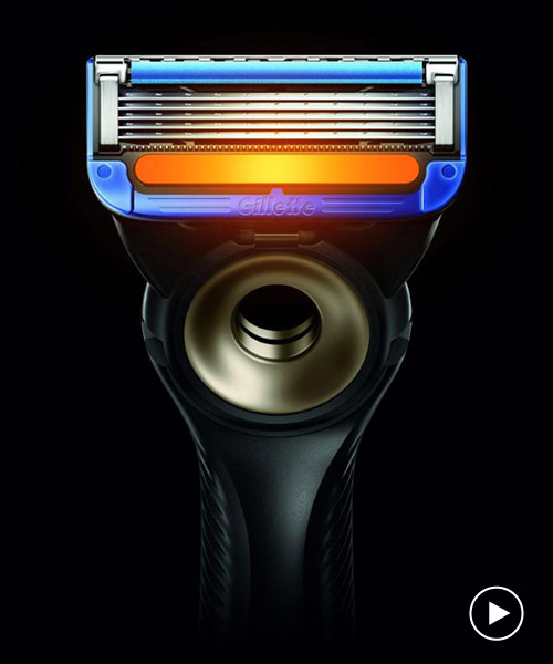 gillette heated razor creates the comfort of a hot towel with every stroke