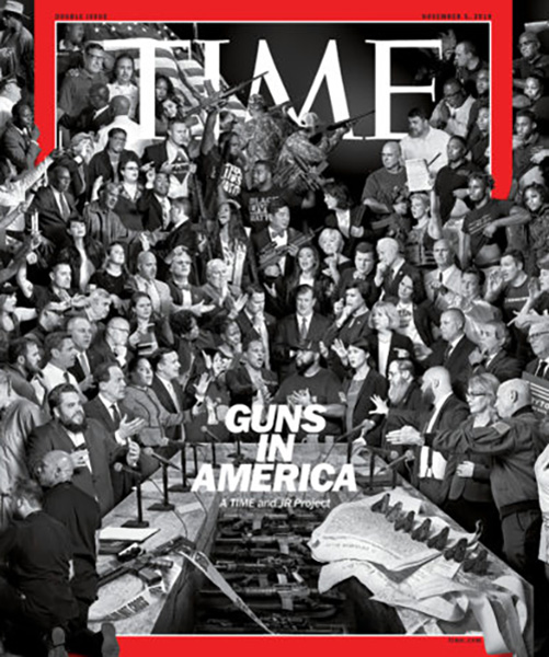 JR's cover for TIME magazine tackles the guns in america problem