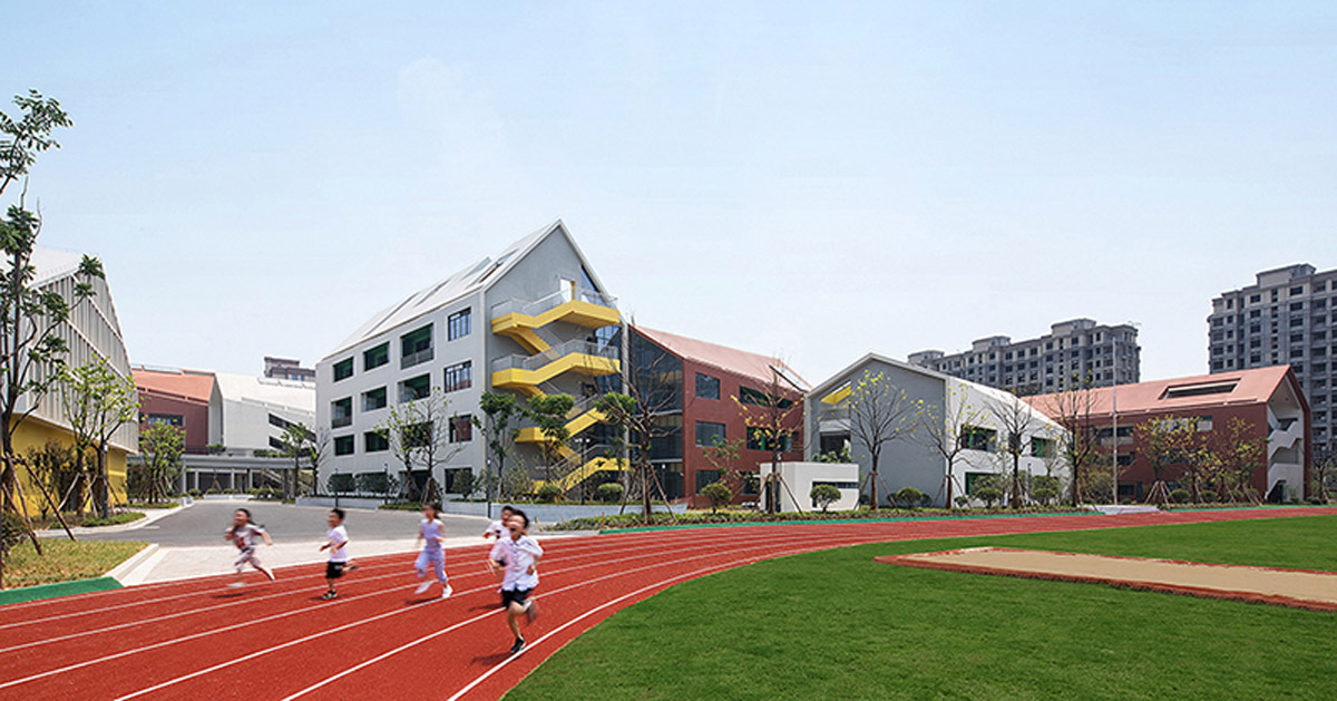 LYCS' hangzhou haishu school looks like a kid's impromptu drawing