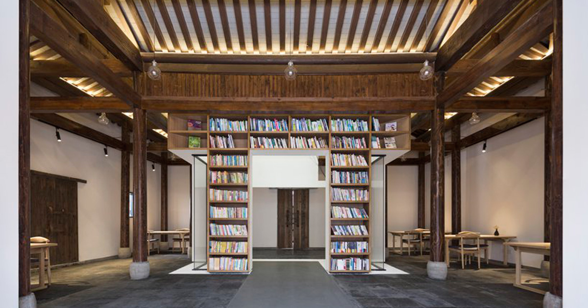 mix architects transforms old chinese country house into library and ...