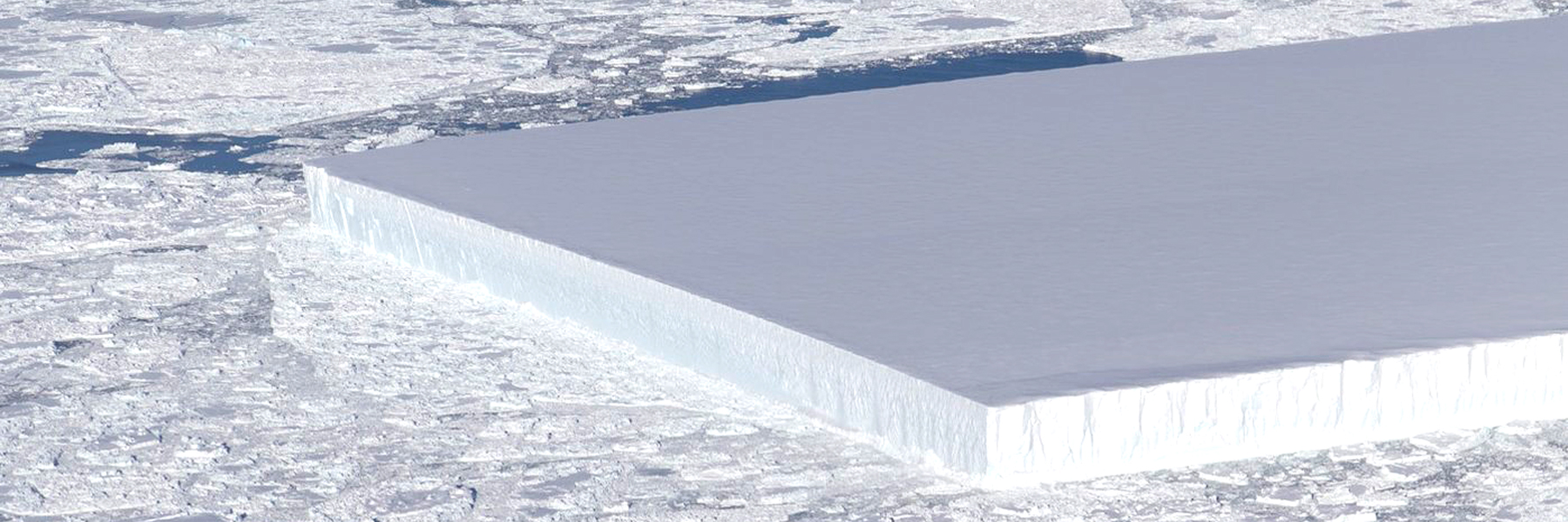 NASA captures strikingly rectangular iceberg off antarctica