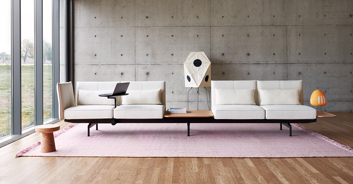 VITRA soft work sofa system by barber & osgerby replaces the desk archetype