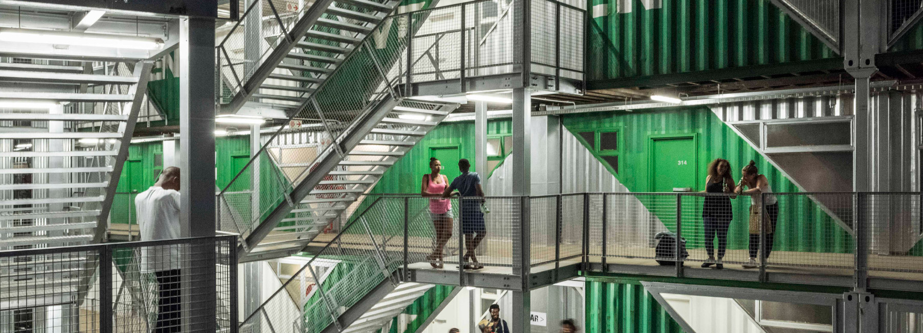 LOT-EK uses 140 shipping containers to build 'drivelines studios'