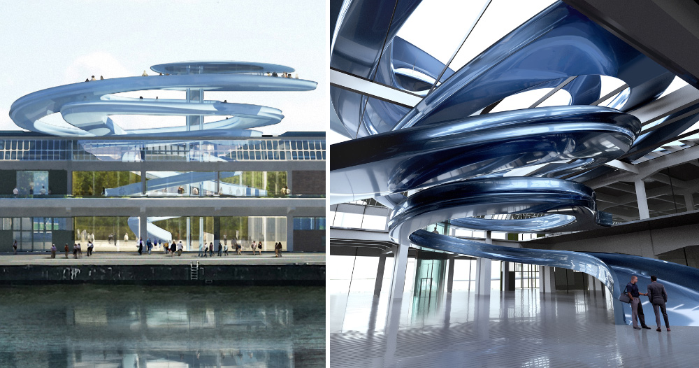 MAD architects designs viewpoint for rotterdam's fenix warehouse