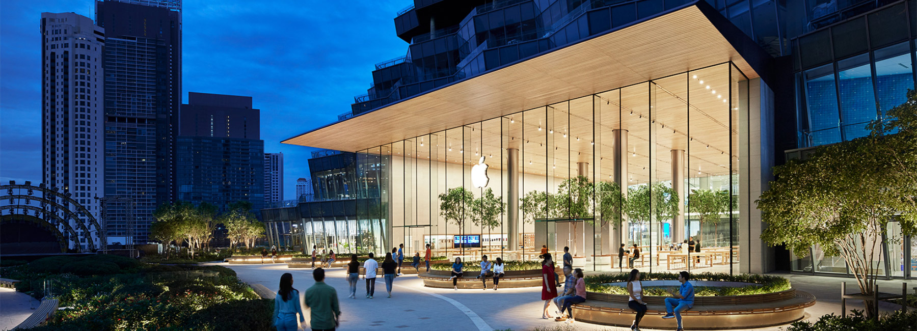 'apple iconsiam' is the company's first store in thailand