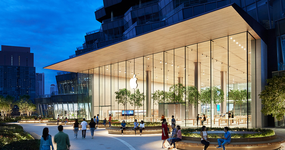 'apple iconsiam' is the company's first store in thailand