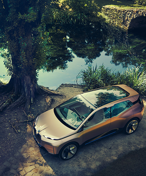 electric BMW vision iNEXT's shy tech turns interior into one touchscreen