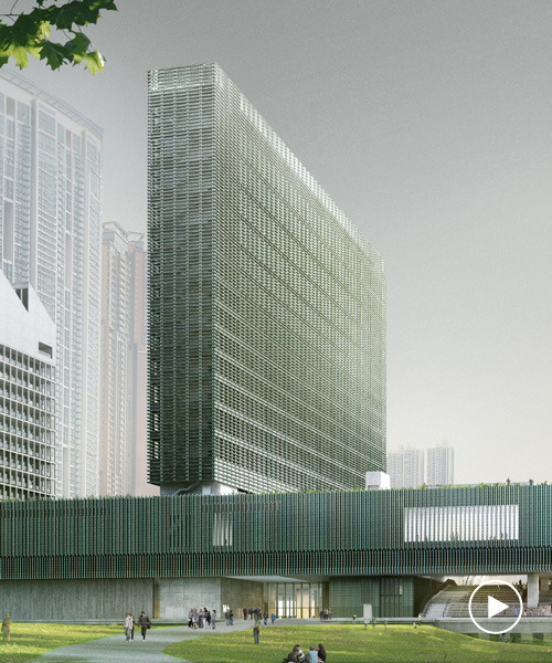 herzog & de meuron-designed M+ museum tops out in hong kong