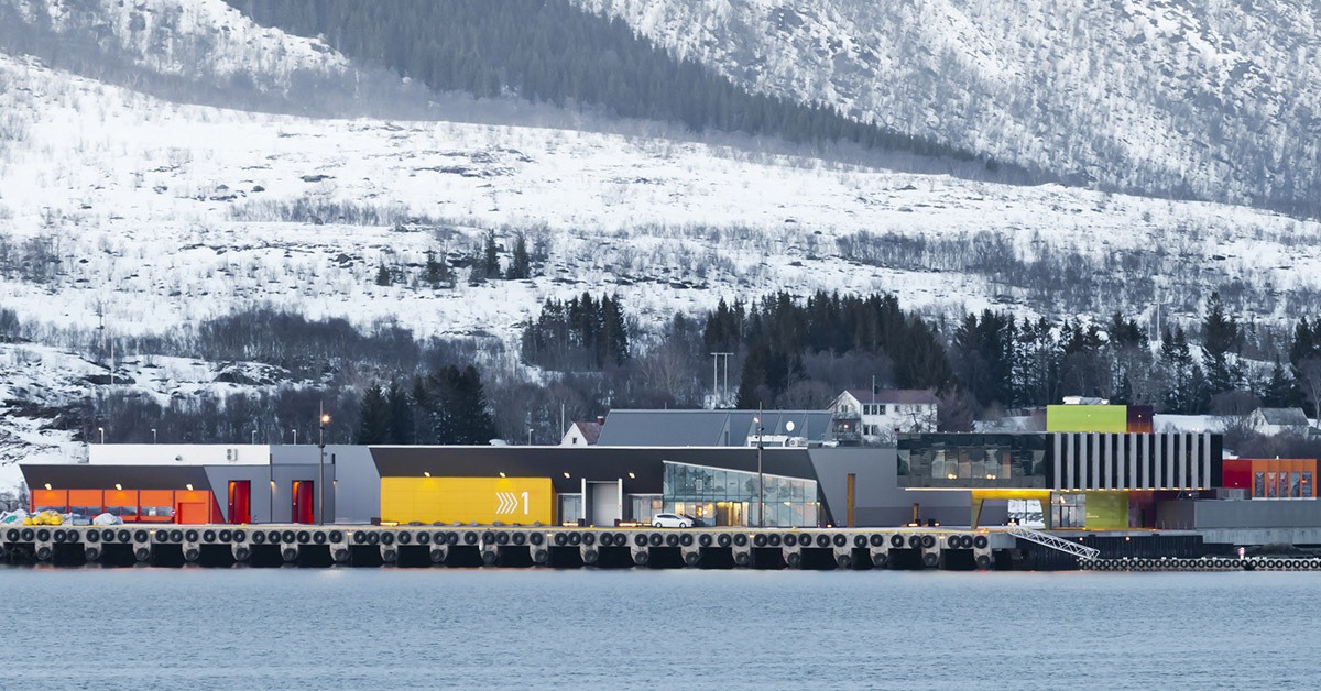 snøhetta's holmen industrial area in norway is a colorful 6,000 sqm ...