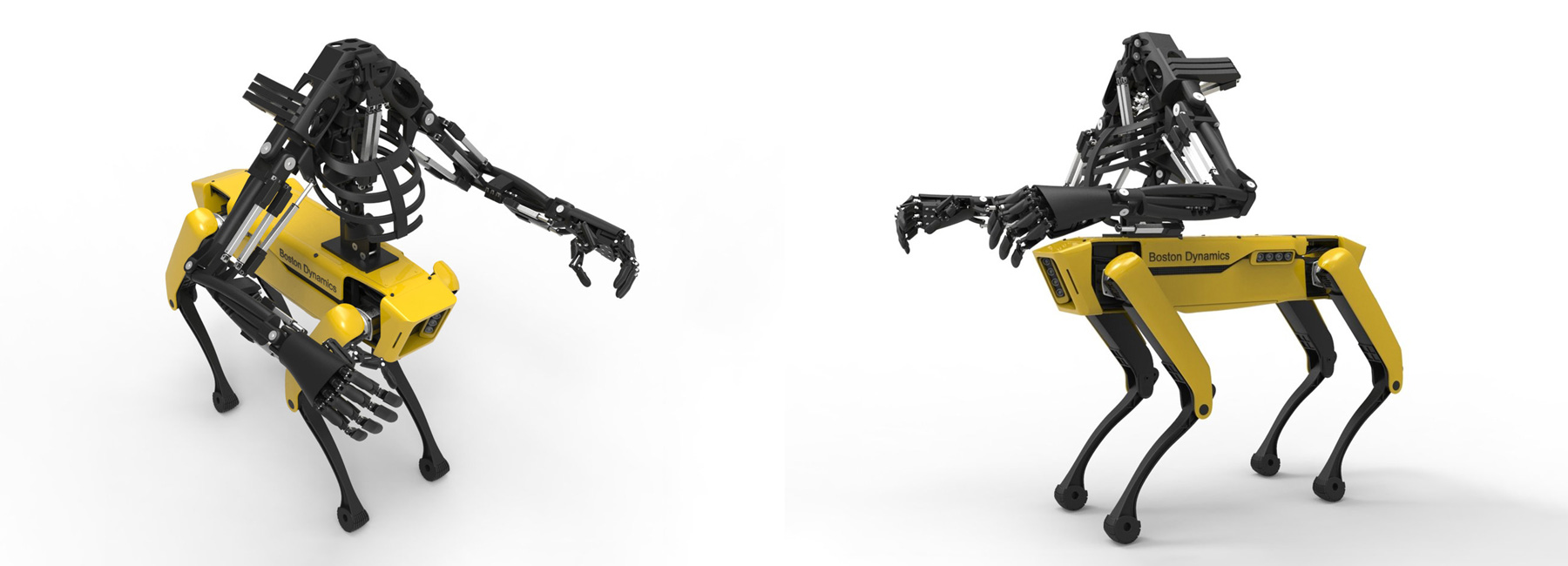 spotmini the robot dog has a pair of 3D printed bionic arms now
