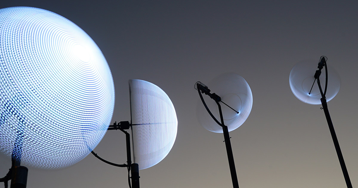 whyixd creates 9 rotating light installations in taiwan influenced by ...