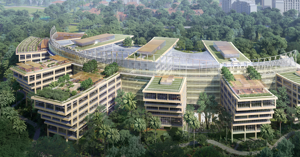 safdie architects reveals plan for surbana jurong headquarters in singapore