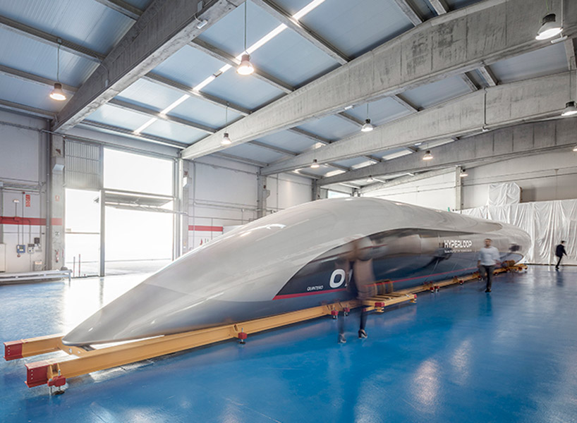 the capsule is constructed almost completely out of hyperloopTT's ...