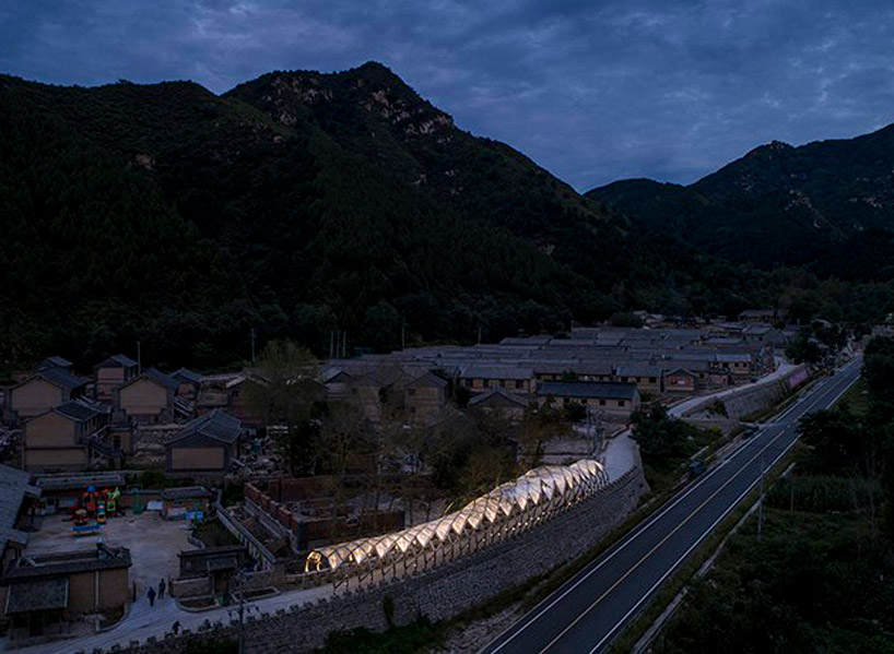 the architects used wooden beams left over from the demolition of the ...