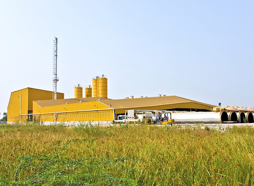 the design intends to create a dialogue between the large industrial ...