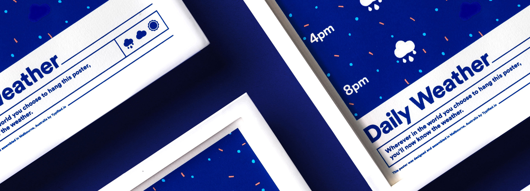 smart poster uses 'digital ink' to illustrate the day's changing forecasts