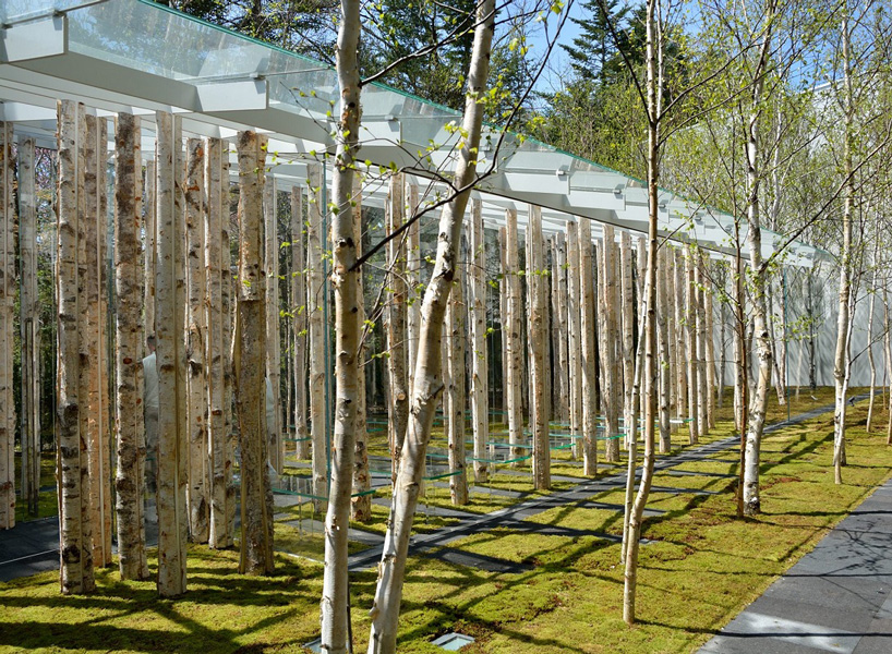 the chapel is built to disappear within the surrounding nature.