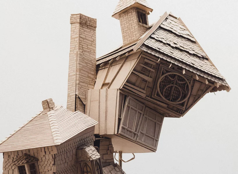 their harry potter architecture models were laser cut from cardboard ...