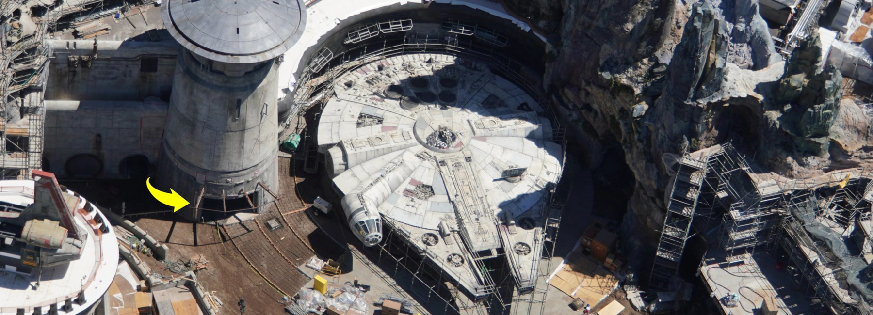 aerial photos show the star wars theme park at disney world