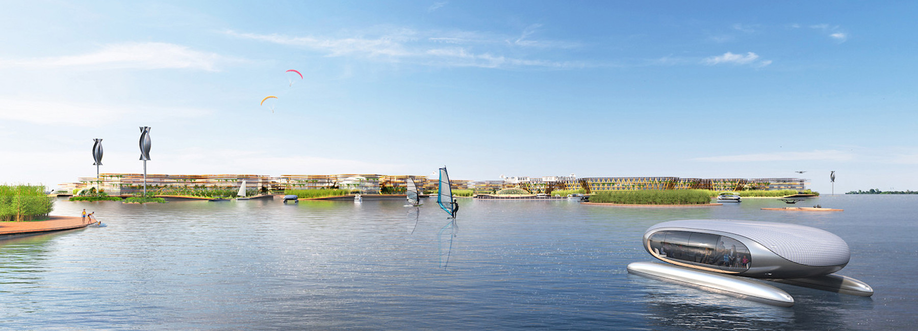 bjarke ingels group unveils floating city concept made up of hexagonal ...