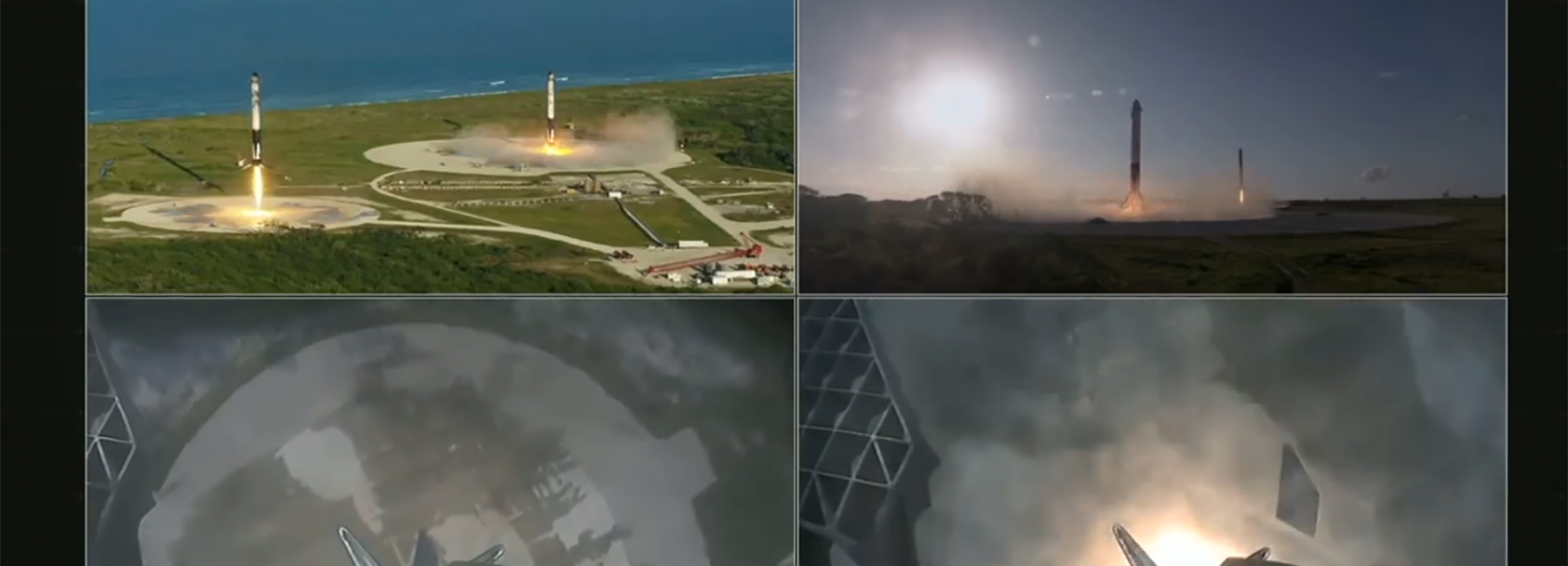spaceX landed all three falcon heavy rocket boosters, a hat trick of ...