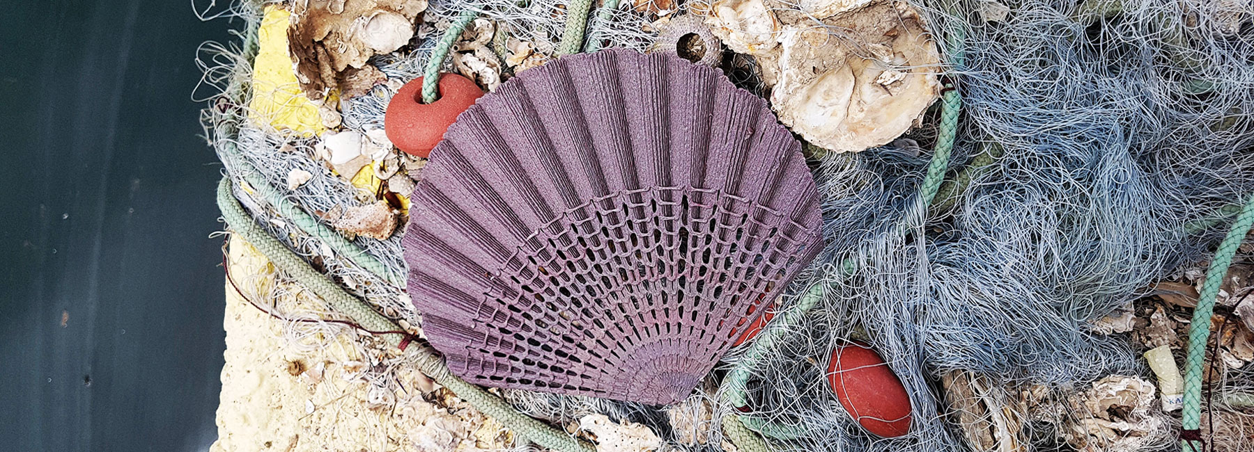 the new raw uses ocean waste to create 3D-printed seashell sculptures