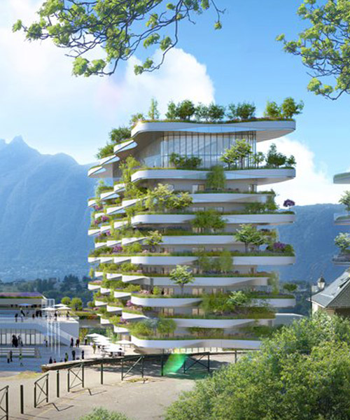 vincent callebaut envisions waves of green terraces for building in france