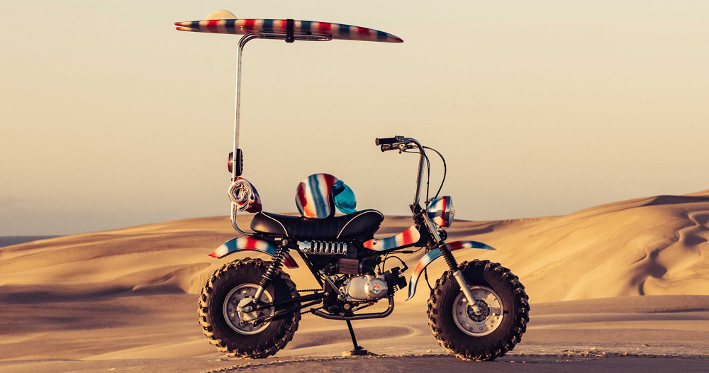 the goof bike is a fun-sized surf sled that gets you to and from the beach