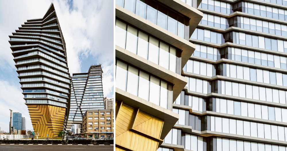 ron arad designs ToHa tower from an 'upside down perspective'