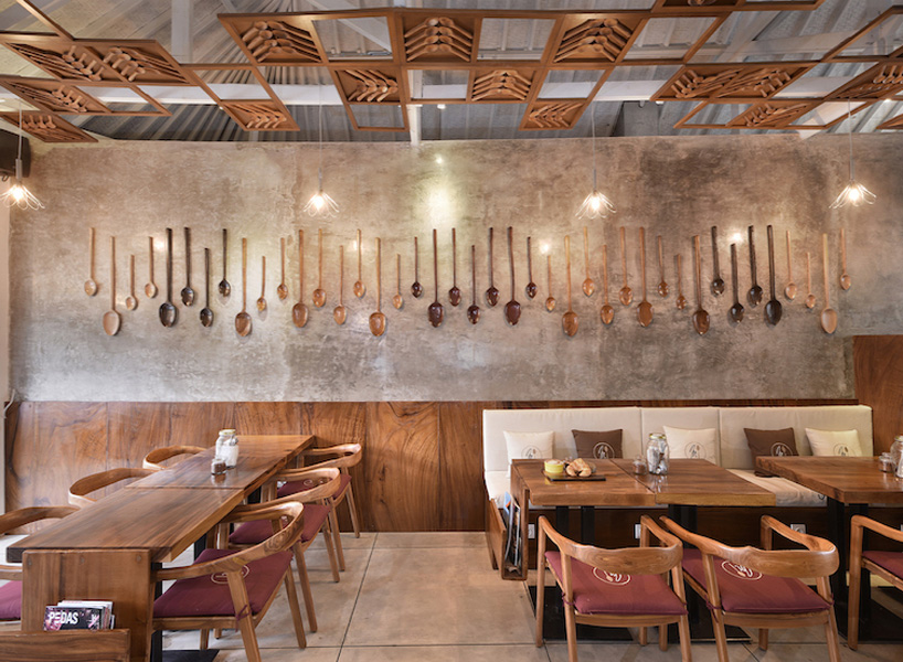 inspired by the bakery’s name, monsieur spoon, the designers adopted ...