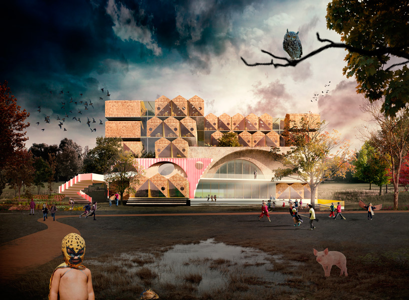 the school incorporates an indoor forest as well as a cosmopolitan ...