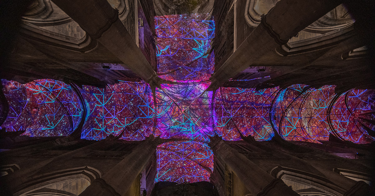 miguel chevalier projects explosions of massive stars onto france's ...