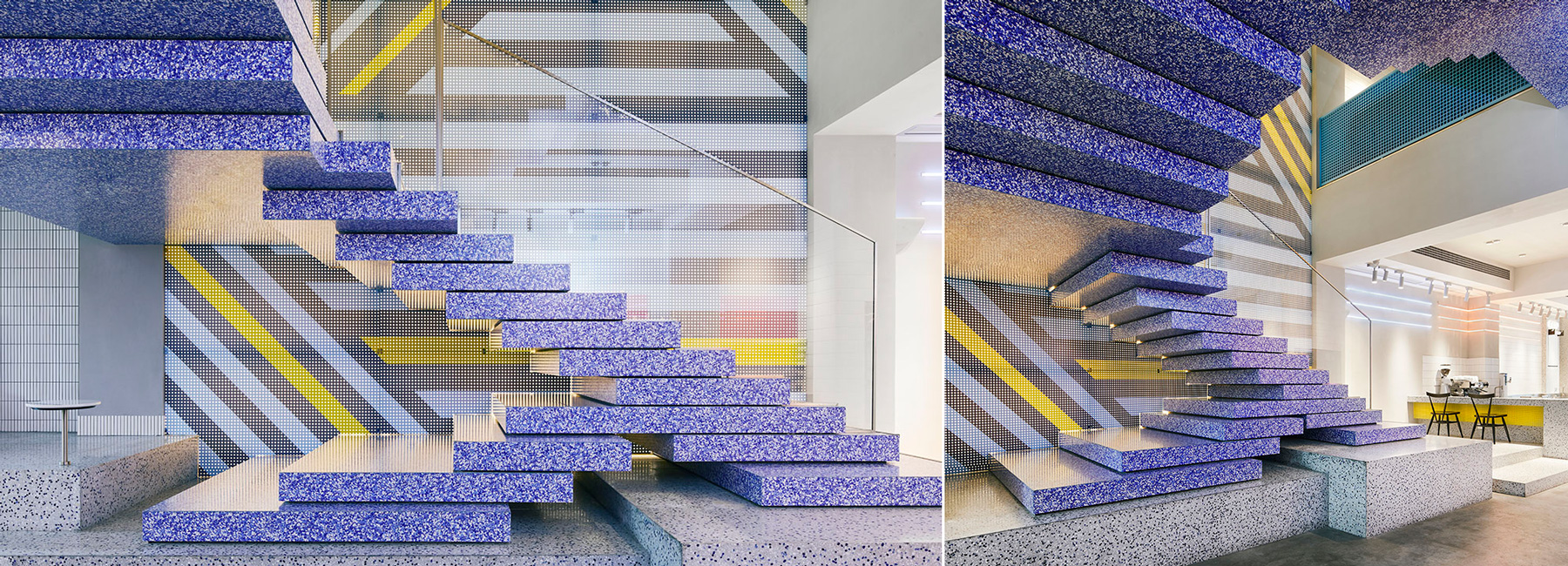 KCA composes yakafu DIY bakery in china with geometric terrazzo blocks