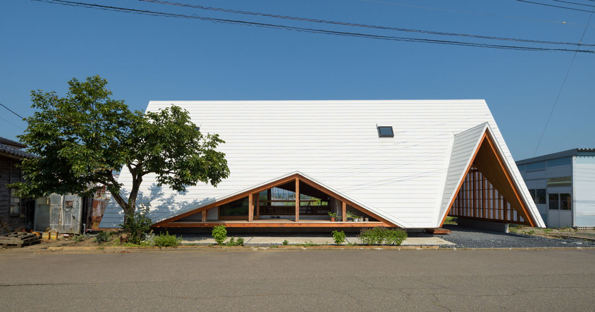 takeru shoji architects shapes the hara house as a wooden tent in japan
