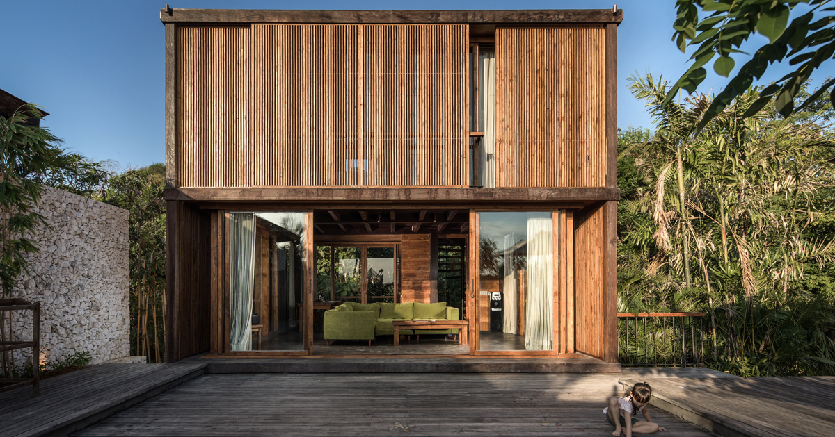 alexis dornier's 'aperture house' has a façade of movable screens