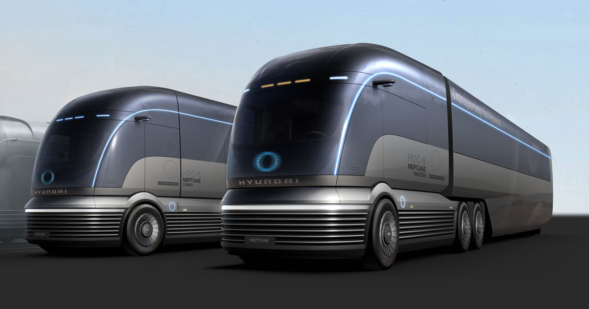 tesla has a rival in new hyundai hydrogen-powered semi-truck concept