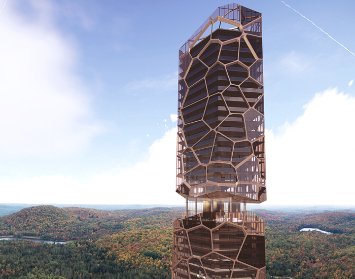 described as a 'paleo-futuristic tower', the project intends to ...