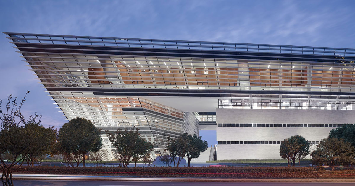 gmp architekten designs library in china with intelligent storage ...