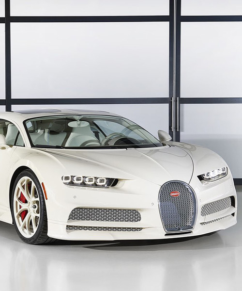 Hermès x bugatti collaborate to create custom, cream-colored chiron