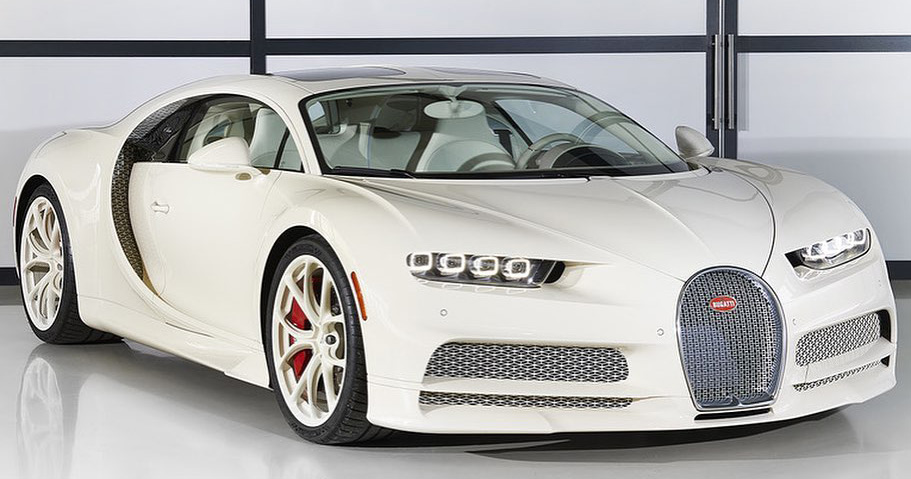 Hermès x bugatti collaborate to create custom, cream-colored chiron