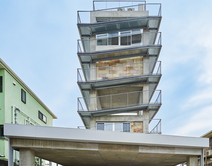 the 150-meter-long ramp is used by the residents to climb up the ...