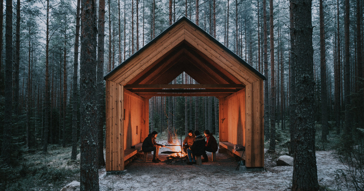 church stone shelter in finland uses recycled materials to house local ...