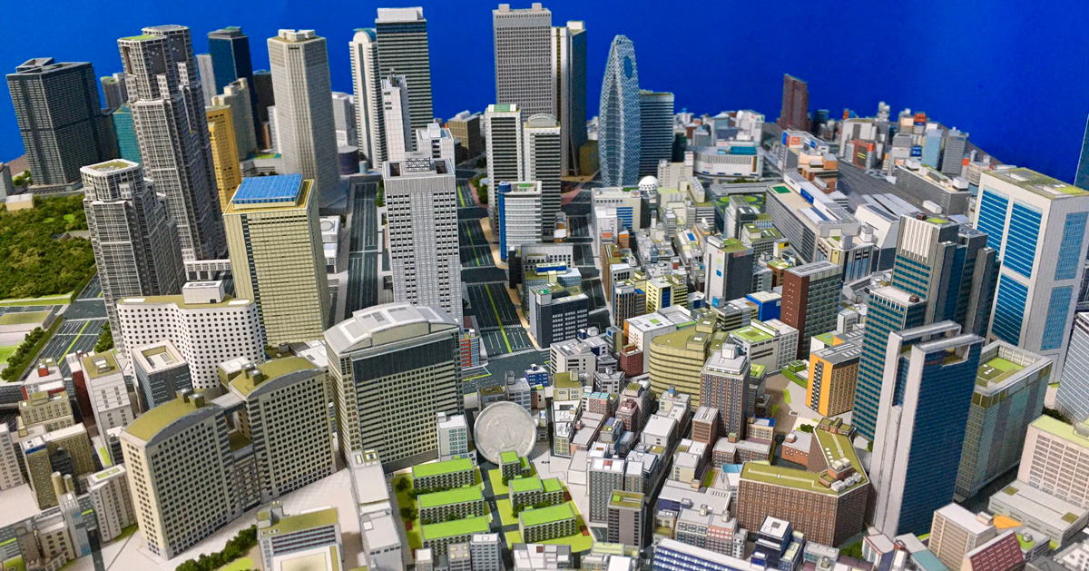 japanese hobbyist crafts miniature model of tokyo's shinjuku district ...