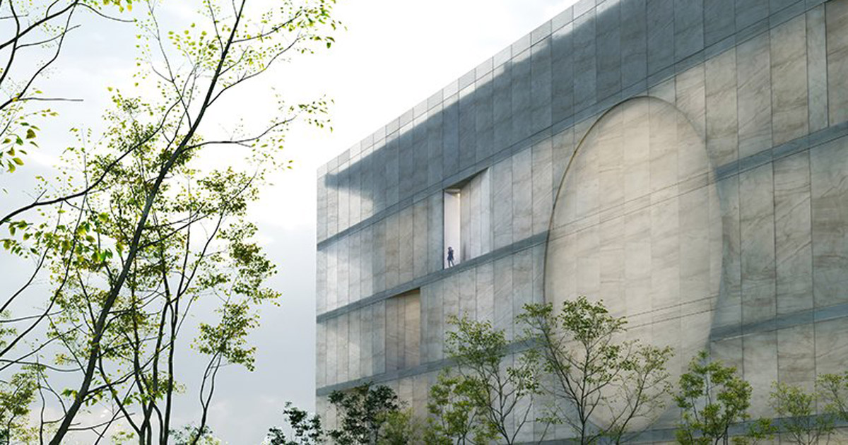 stl architects' library in korea features a massive atrium amidst ...