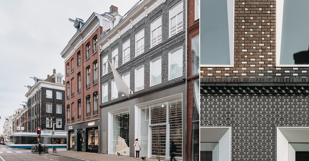 UNStudio adds pixelated glass + stainless steel façade to louis vuitton ...