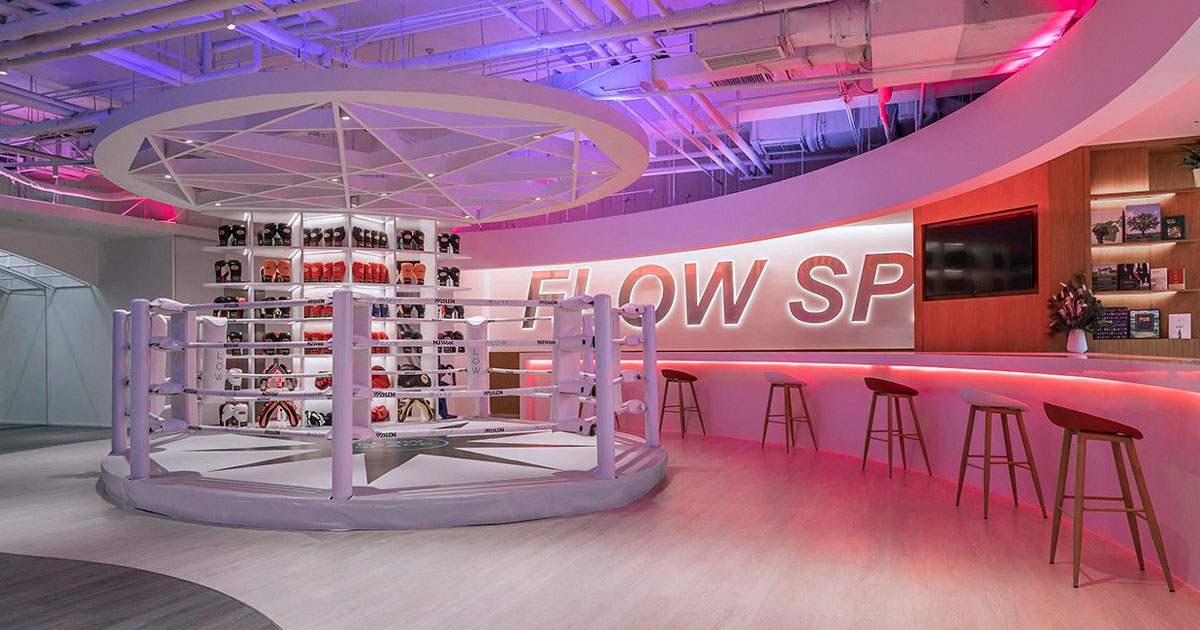 BWAO combines a boxing ring with a bar to create 'FLOW space' in beijing