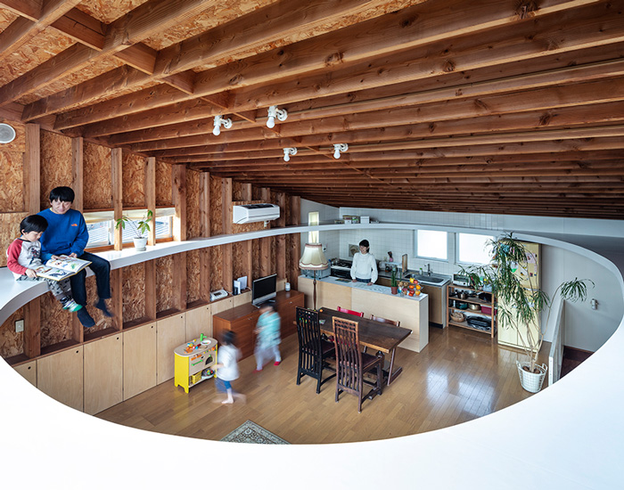 this supplementary surface offers another layer for the family to occupy.