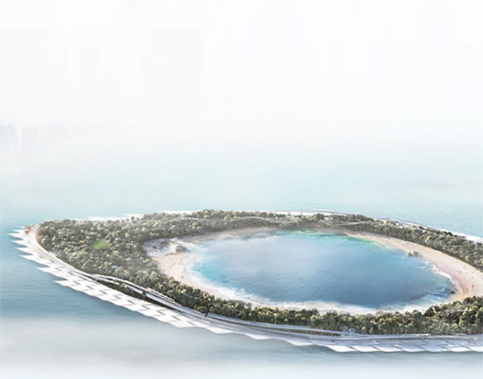 designed as a long city bypass, the 'sea line park' will adapt to the ...