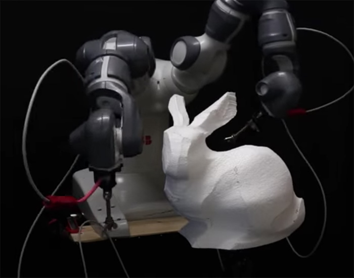 RoboCut uses hot-wire cutting — a subtractive fabrication technique ...