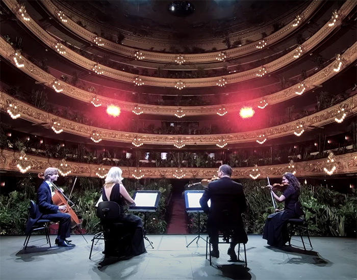 barcelona opera house reopens with a concert for more than 2,000 plants ...